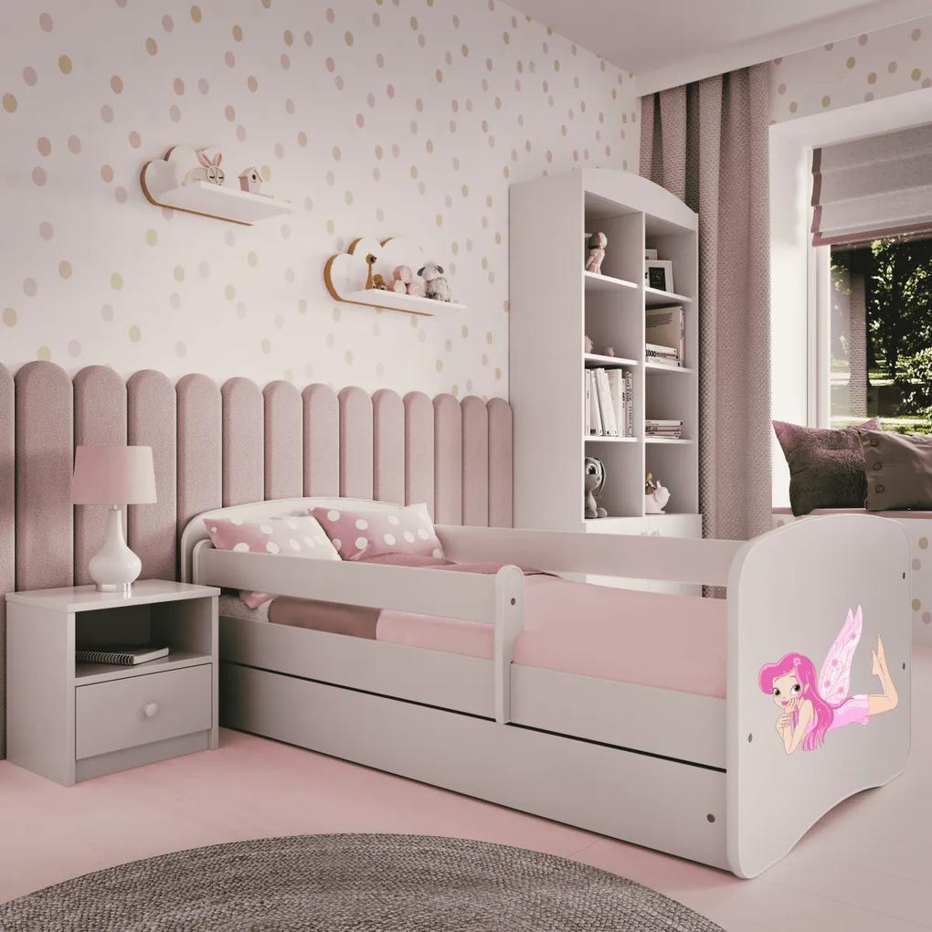 Dětská postel Babydreams víla s křídly bílá