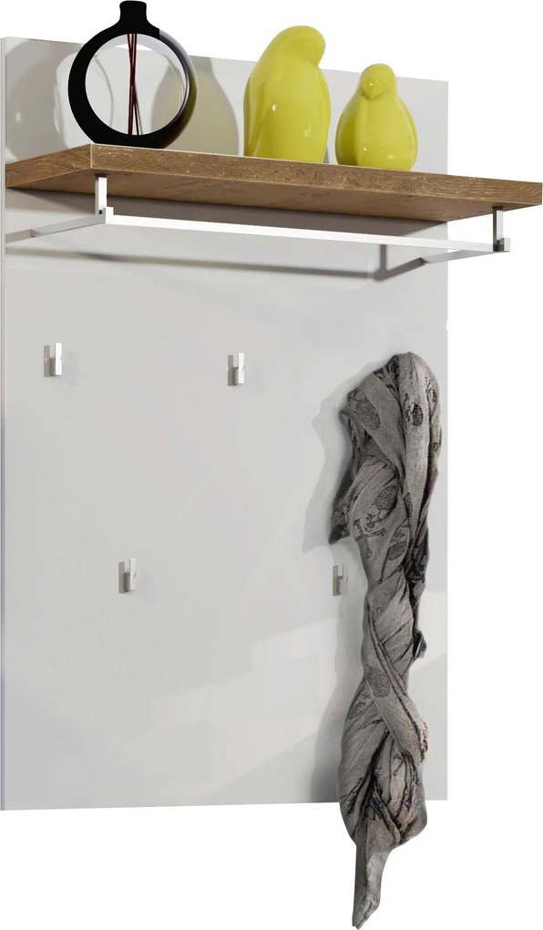 XXXLutz ŠATNÍ PANEL, bílá, barvy dubu, 80/115/27,6 cm Xora - Šatní panely - 001027000404