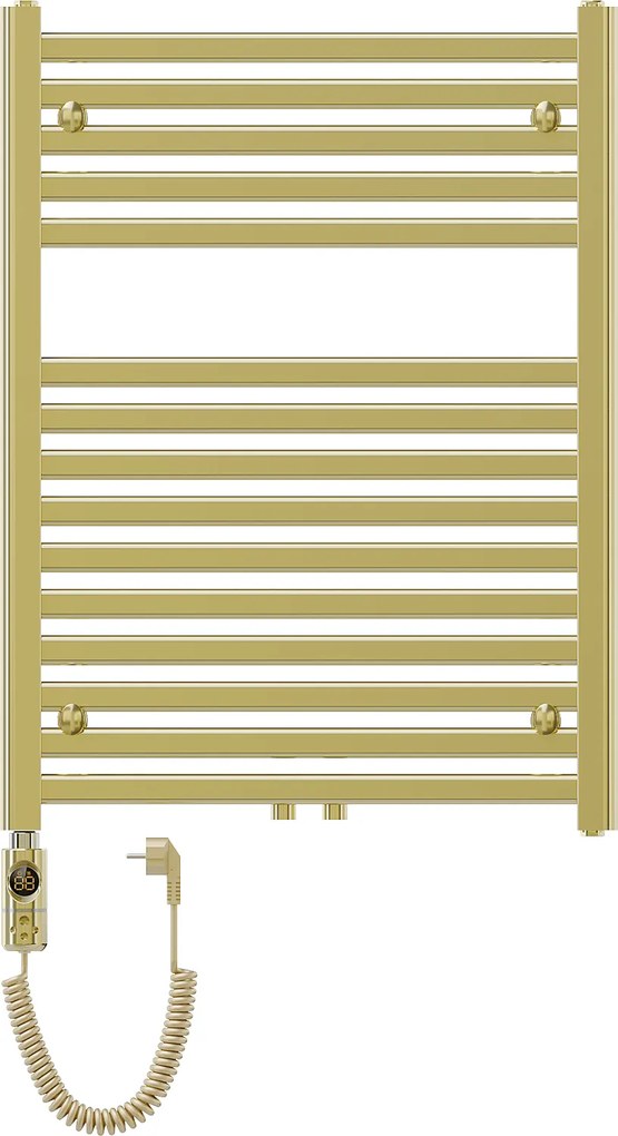 Mexen Hades, elektrické topné těleso 800 x 600 mm, 600 W, zlatá lesklá, W104-0800-600-2600-50