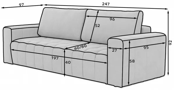 Rozkládací pohovka LAZARO Eltap