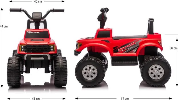 Elektrické autíčko Ford F-150 Raptor červené