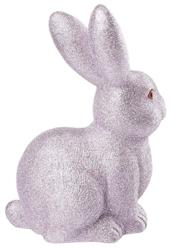 Butlers EASTER Velikonoční zajíček třpytivý 22 cm - sv.fialová