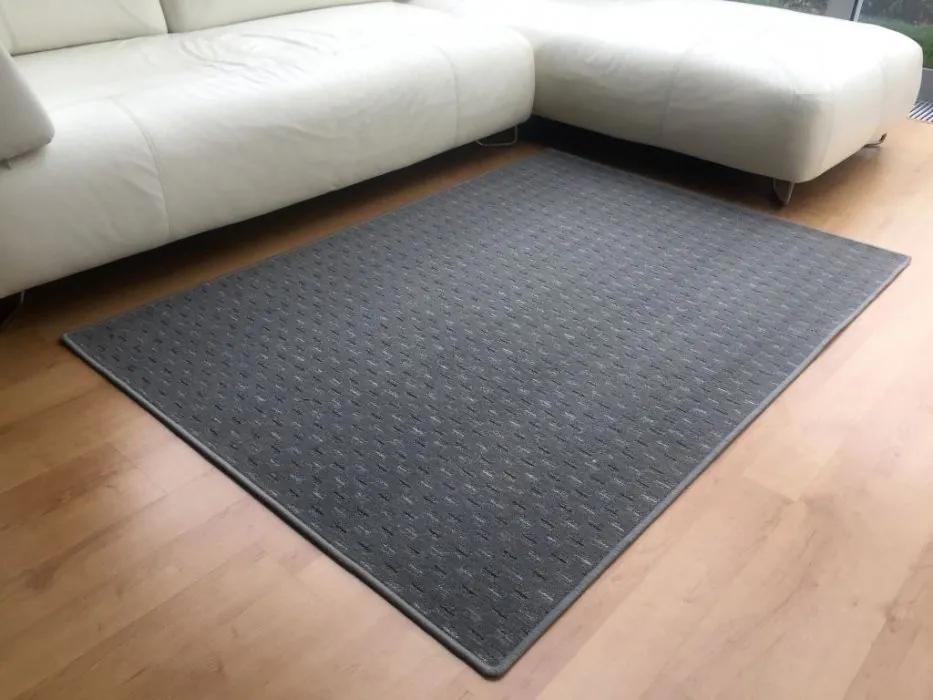 Vopi | Kusový koberec Valencia šedá - Kulatý průměr 57 cm