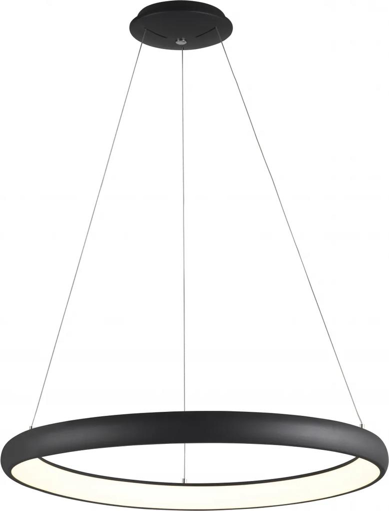 LED závěsné svítidlo Albi ve dvou velikostech a třech barvách (Ø 810 x 60 x 1140 mm, 80 W, 3000 K, stmívatelné, černé) NV 8105604 D