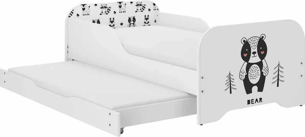 Wooden Toys Dětská postel MIKI 160x80 BEAR s funkcí spaní (1)