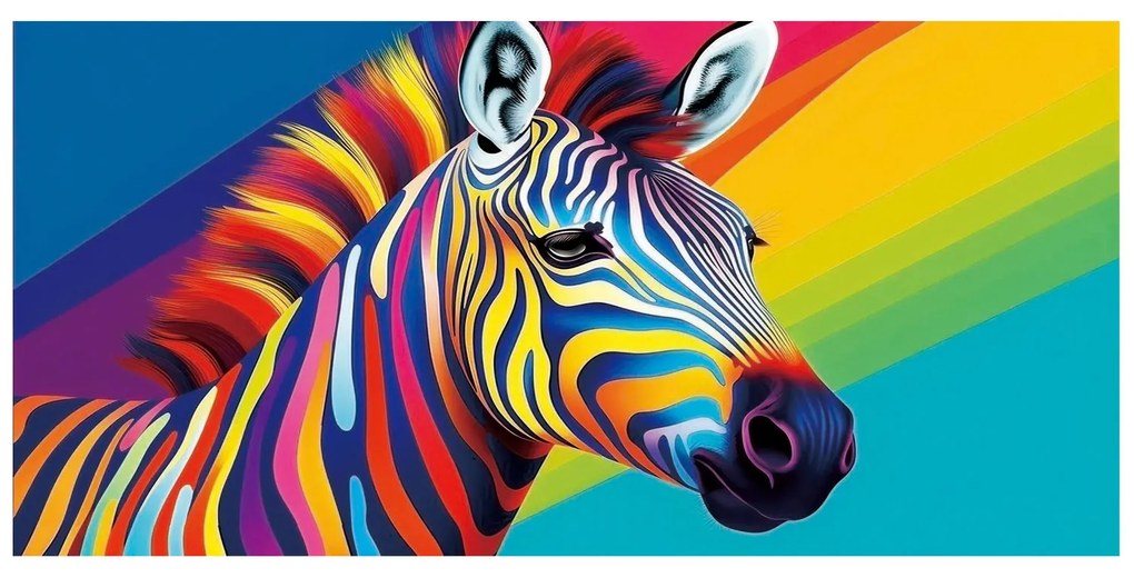 PLÁŽOVÁ OSUŠKA Z MIKROVLÁKNÁ ZEBRA 100X180 CM VZOROVANÁ