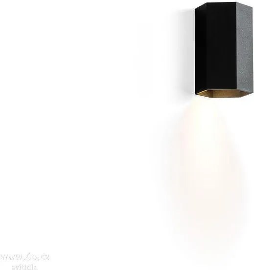 Wever Ducré 300420B0 Hexo mini 1.0 PAR16, černé nástěnné šestiúhelníkové svítidlo, 1x35W GU10, výška 11,5cm