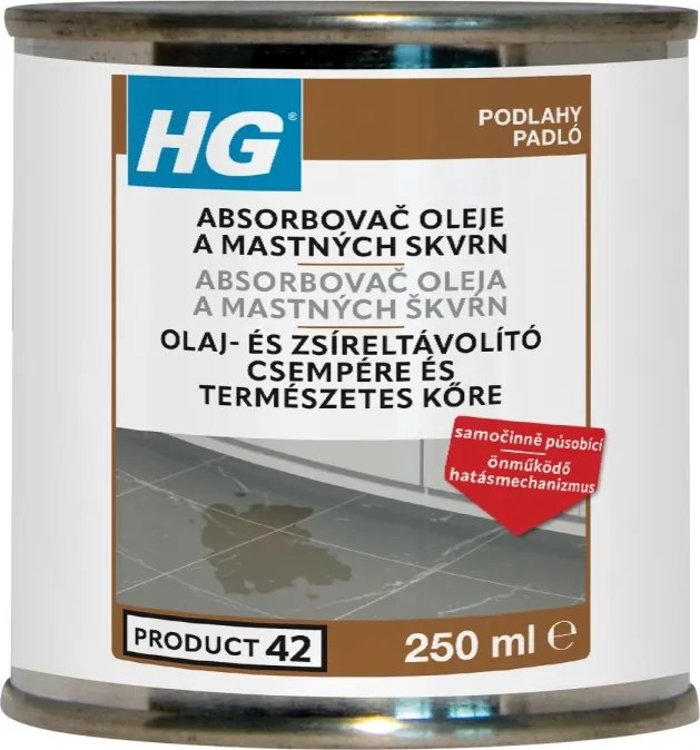 HG Asorbovač oleje a mastných skvrn 250 ml