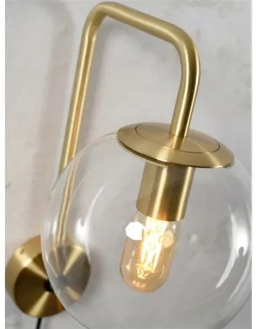 Nástěnné svítidlo WARSAW 20 cm iron/glass, gold IT´S ABOUT RoMi 871624