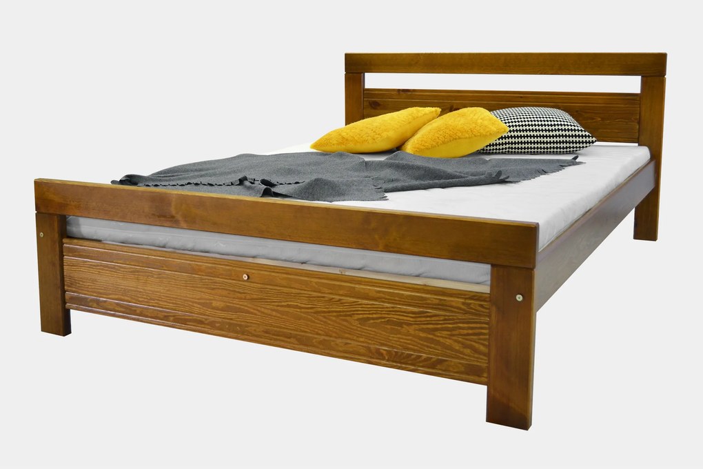 Via-nábytek Postel z masivu pro seniory Sára 80 x 200 Povrchová úprava postele: Moření odstín ořech