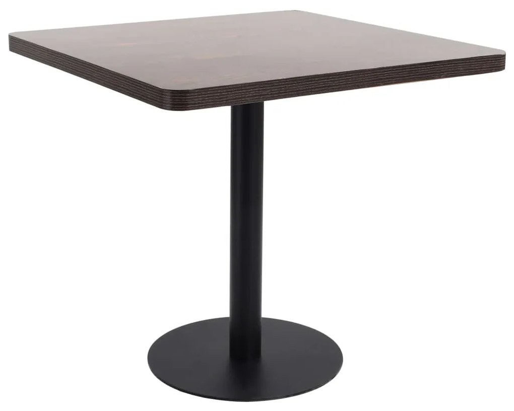 Bistro stolek tmavě hnědý 80 x 80 cm MDF 286434