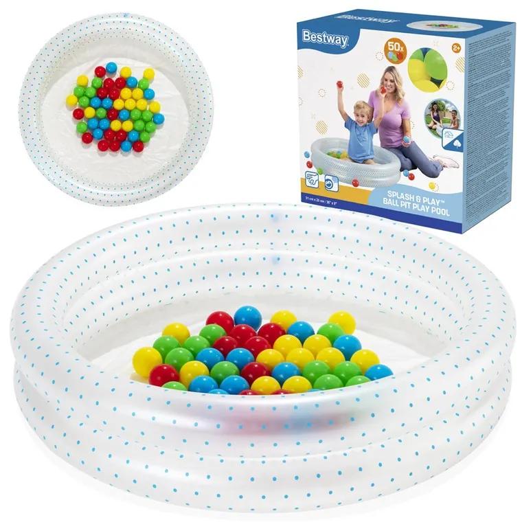 51141 RO BESTWAY Dětský bazének s barevnými míčky - Bestway - Dots
