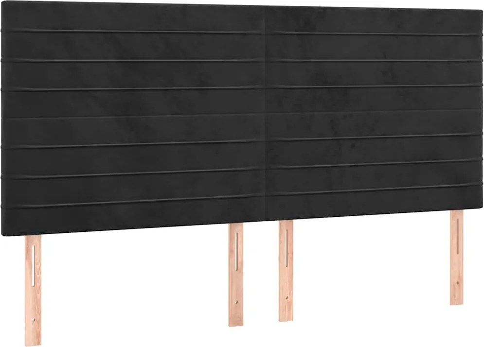 Box spring postel s matrací černá 200x200 cm samet 3132761