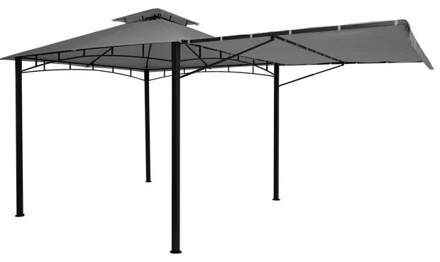 Pergola se stahovací střechou 2,5x2,5 m Šedá