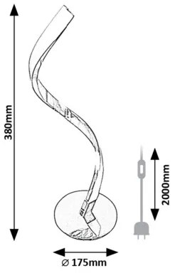 Rabalux 74211 - LED Stolní lampa AZULA LED/3W/230V 4000K chrom