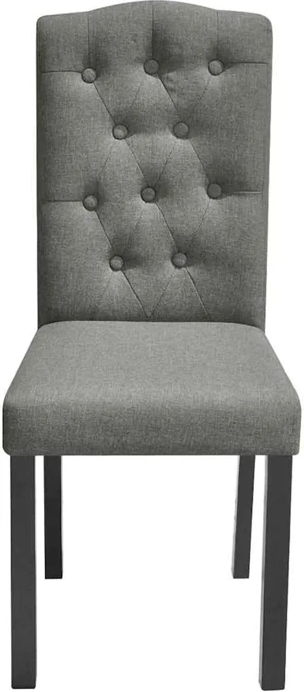 Jídelní židle 2 ks šedé textil 242223