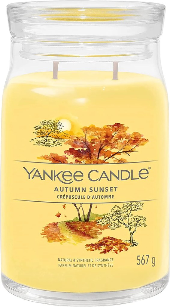 Yankee Candle vonná svíčka Signature ve skle velká Autumn Sunset 567g