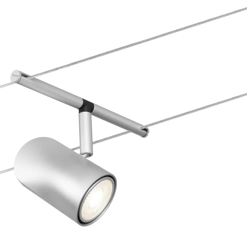 Paulmann 94465 CorDuo Cup Basic, matně chromový lankový systém, 5x max 10W LED 12V, 500cm