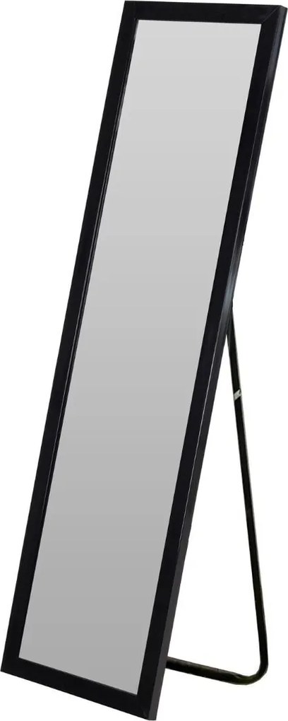 Stojací zrcadlo obdélníkové 126 cm, černé
