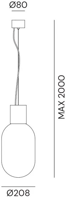 Il Fanale Bloom, závěsné svítidlo z mosazi a kouřového bronzového skla, 1x15W LED E27, průměr 20,8cm
