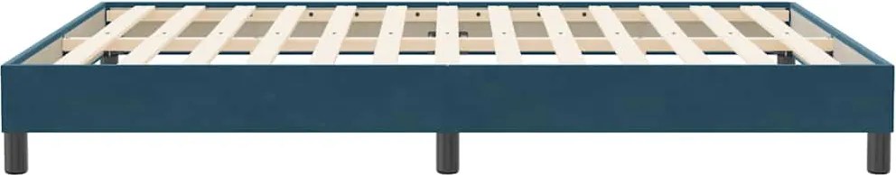 Postel Box Spring bez matrace tmavě modrá 140x210 cm samet 3315829