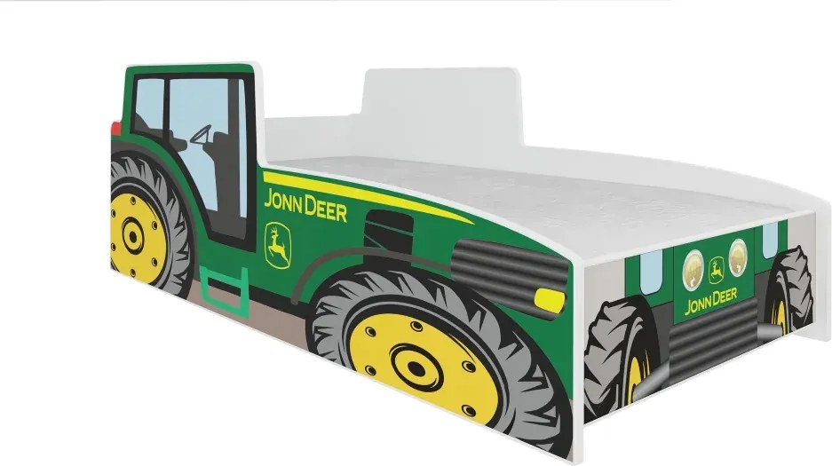 Postel s matracem TRACTOR GREEN 140x70
