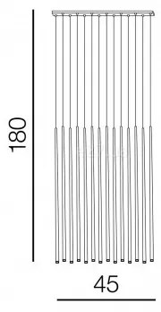 Azzardo AZ3424 - LED Lustr na lanku LOUISE 14xLED/3W/230V