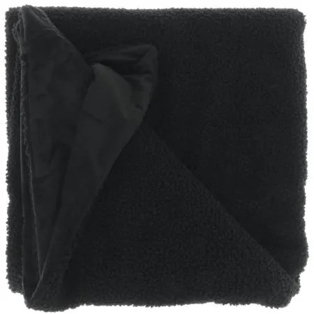 UniqueLiving Hřejivá deka s uzlíky černá Romie-150x200cm
