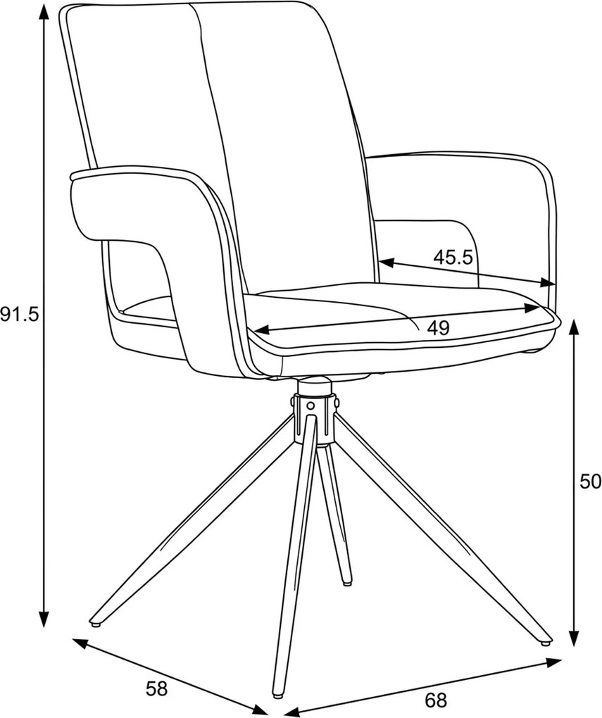 Autronic Jídelní židle otočná DCH-F1146 Barva potahu: Zelená