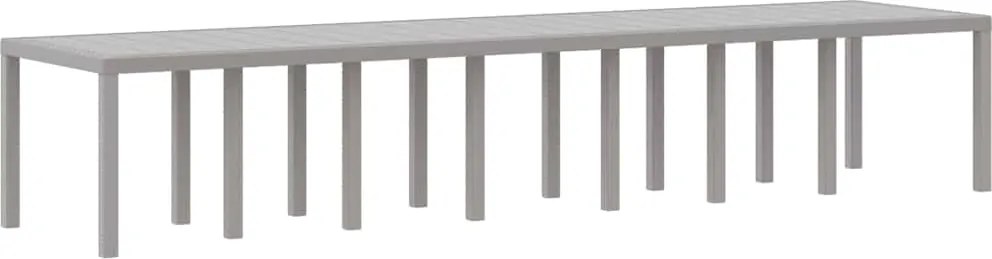 Zahradní stůl Světle šedá 400 x 100 x 73 cm polyratan 3378531