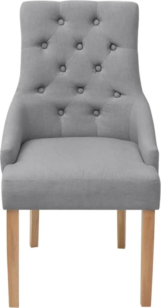 Jídelní židle 6 ks světle šedé textil 274422