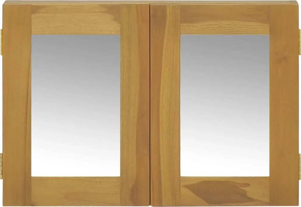 vidaXL Zrcadlová skříňka 60 x 10 x 40 cm masivní teakové dřevo [338242]