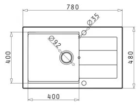 Pyramis 70167101 - Kuchyňský dřez SPARTA PLUS LUX 78x48 cm granit/černá