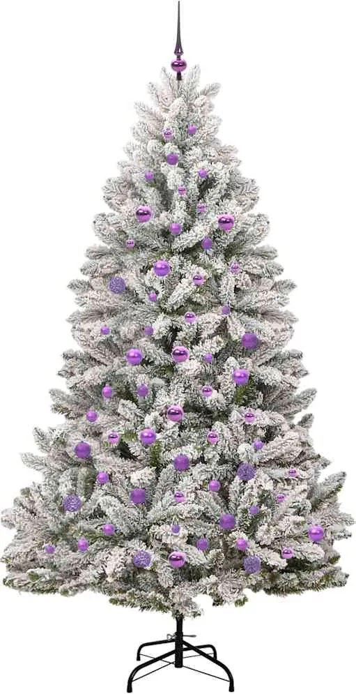 Umělý vánoční stromeček 210 cm 300 LED Teplá bílá PVC a ocel 3395763