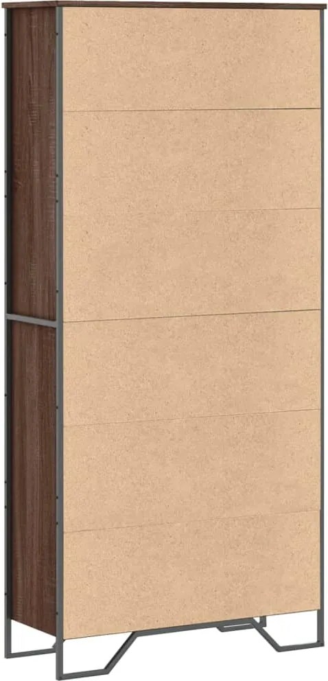 Knihovna hnědý dub 80 x 31 x 169 cm kompozitní dřevo 3295316