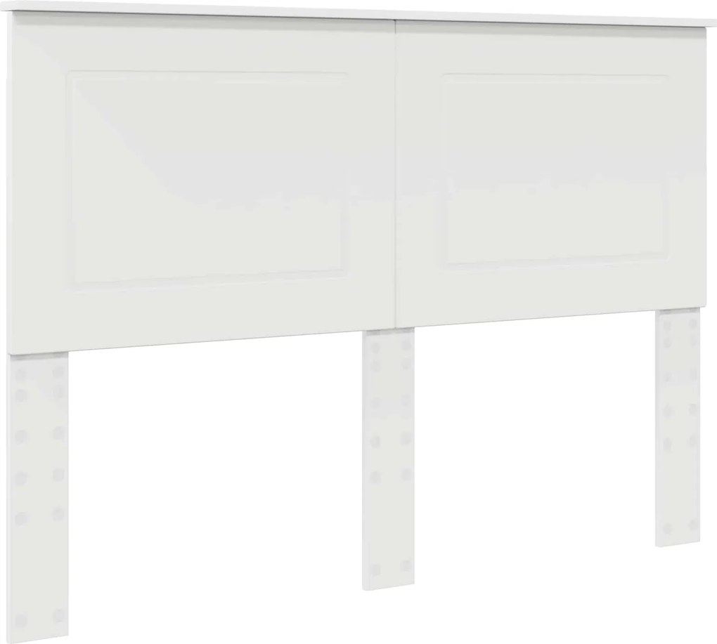Rám postele s čelo Bílá 140 x 190 cm Masivní borové dřevo 3409345