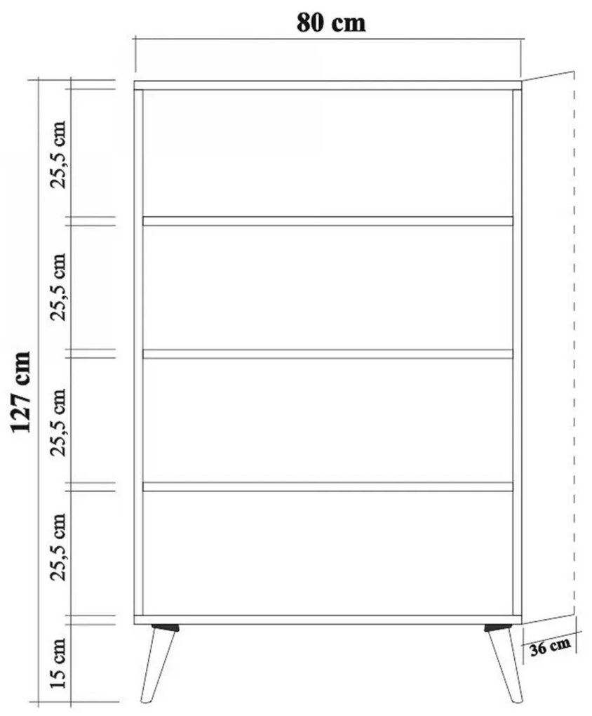 Komoda Multibox 80 cm hnědá