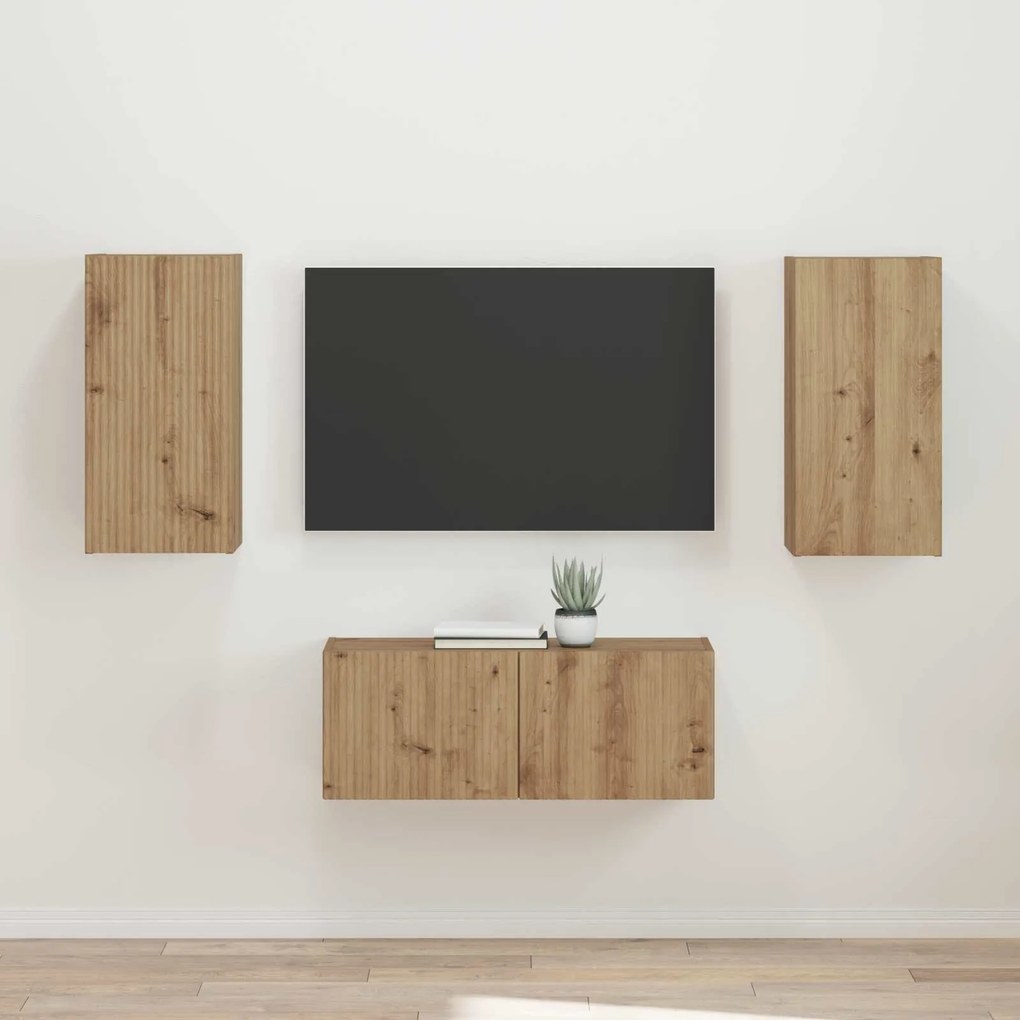 Sestava TV skříněk 2 ks Artisanový dub Kompozitní dřevo 3408969