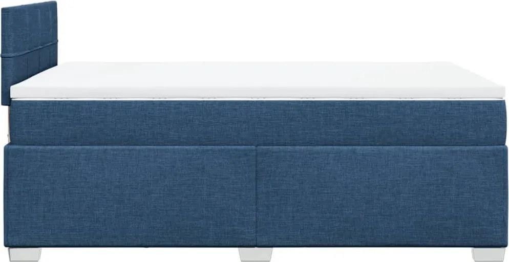 Box spring postel s matrací modrá 120x200 cm textil 3285861