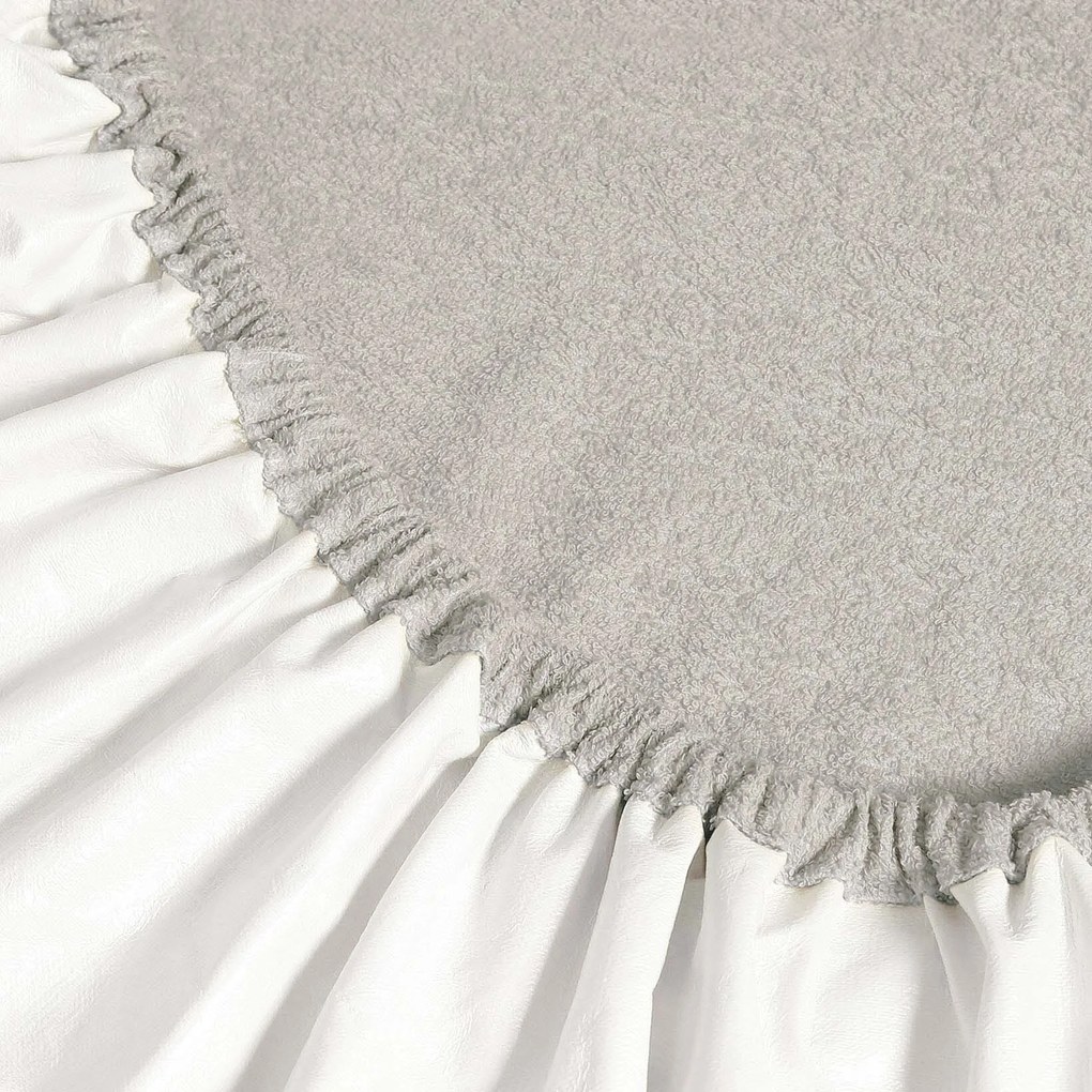 Goldea nepropustné froté elastické prostěradlo - šedohnědé 120 x 200 cm