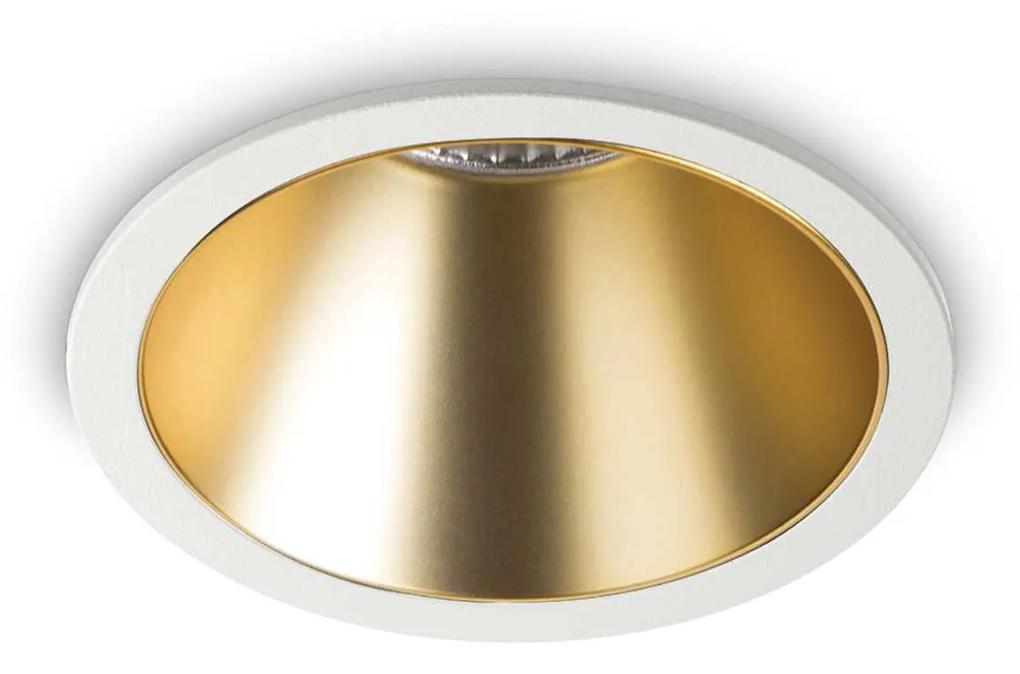 Ideal Lux Stropní vestavné bodové svítidlo LED GAME ROUND Barva: Bílá, Teplota světla: 3000 K, Barva materiálu: Stříbrná