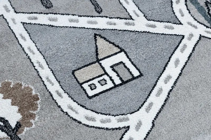 Dywany Łuszczów, Dětský kusový koberec Fun Strade grey, 120x170, šedá, dětský pokoj