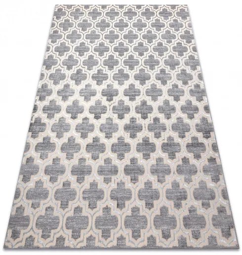 Dywany Łuszczów Kusový koberec Core W6764 Trellis grey/cream - 80x150 cm