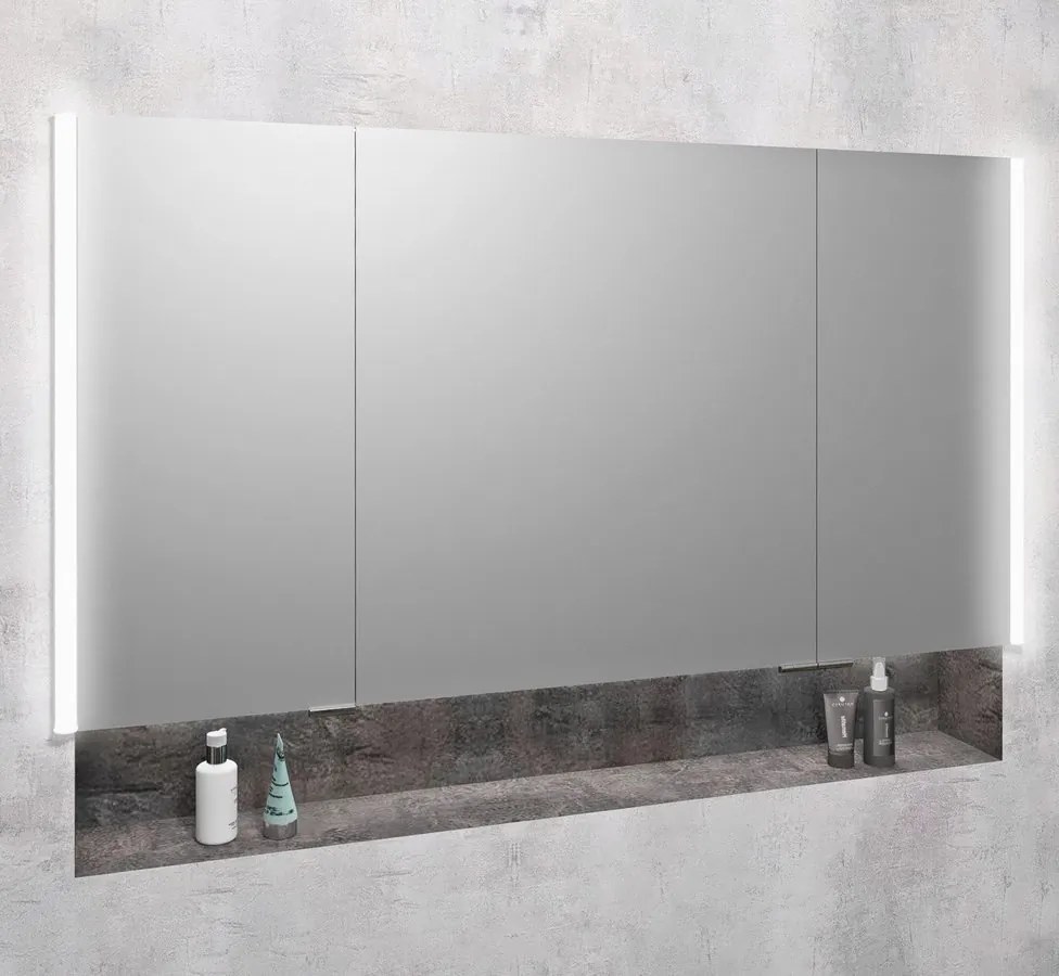 Sapho, INTEGRA zápustná galerka s LED osvětlením, 125x70cm, IN125