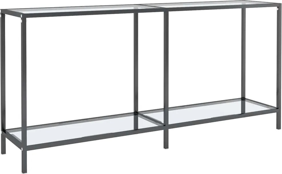 Konzolový stolek průhledný 160 x 35 x 75,5 cm tvrzené sklo 331698