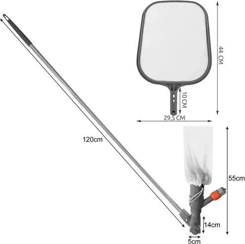 Bazénový vysavač set 2 v 1 – vysavač + síť