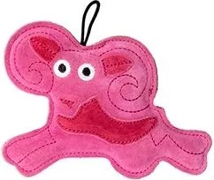 KIWI WALKER s.r.o Hračka pes LEATHER CAPRICORN kůže, růžová 20cm Kiwi