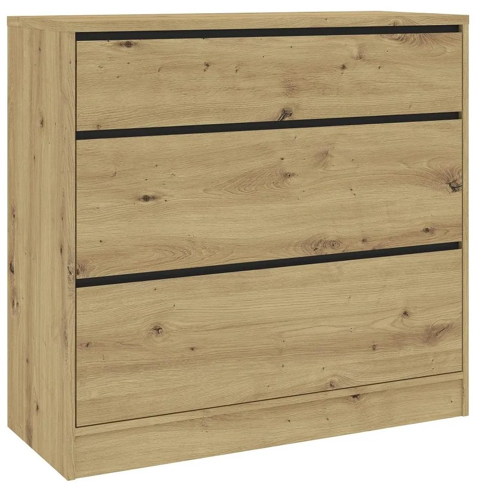 Komoda široká 3S BURELA dub artisan/antracit