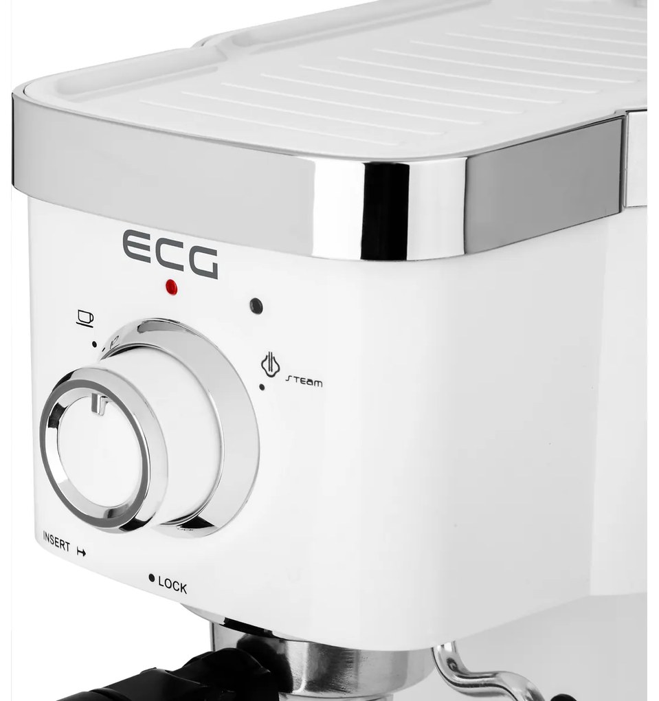 ECG ESP 20301 White pákový kávovar, 1,25 l, bílá