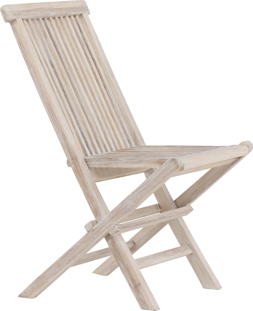 Zahradní jídelní židle Keňa – bílá / šedá – 47 cm